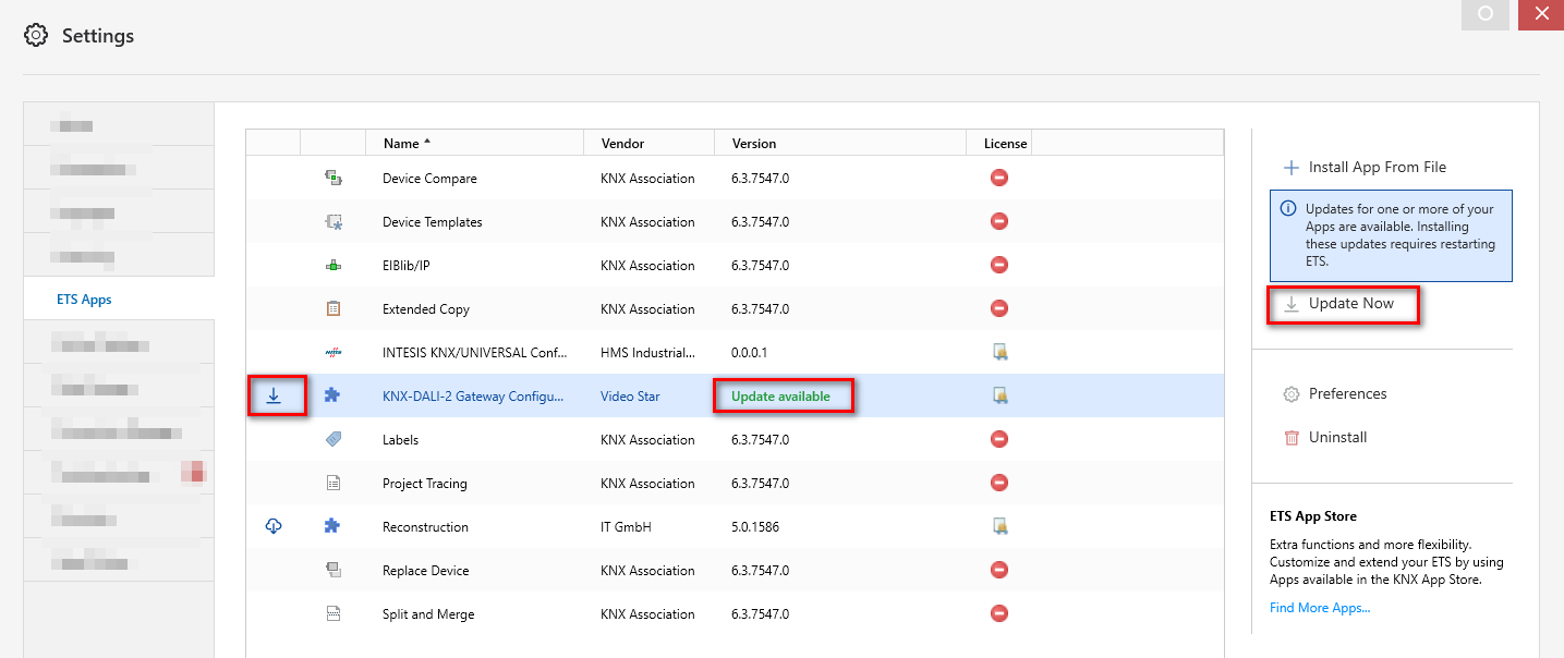 Install ETS6 Apps – KNX Association