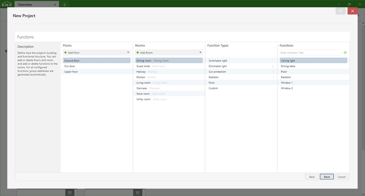 Projekt-Wizard (Projekt-Assistent) – KNX Association