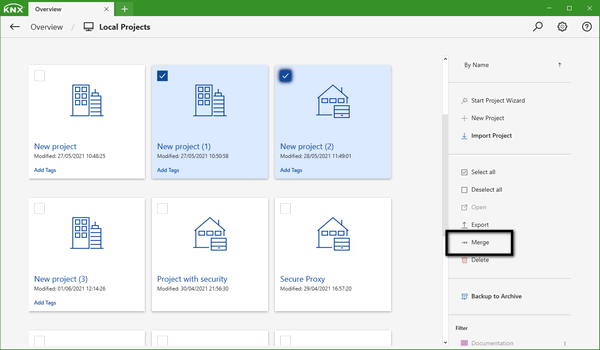 Merge a project – KNX Association