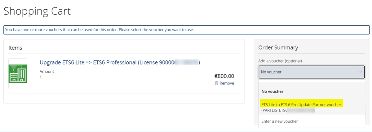 ETS Lite naar ETS Professional upgrade voucher - Bestelprocedure – KNX ...