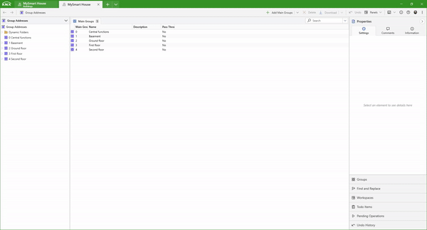 Project tab list – KNX Association